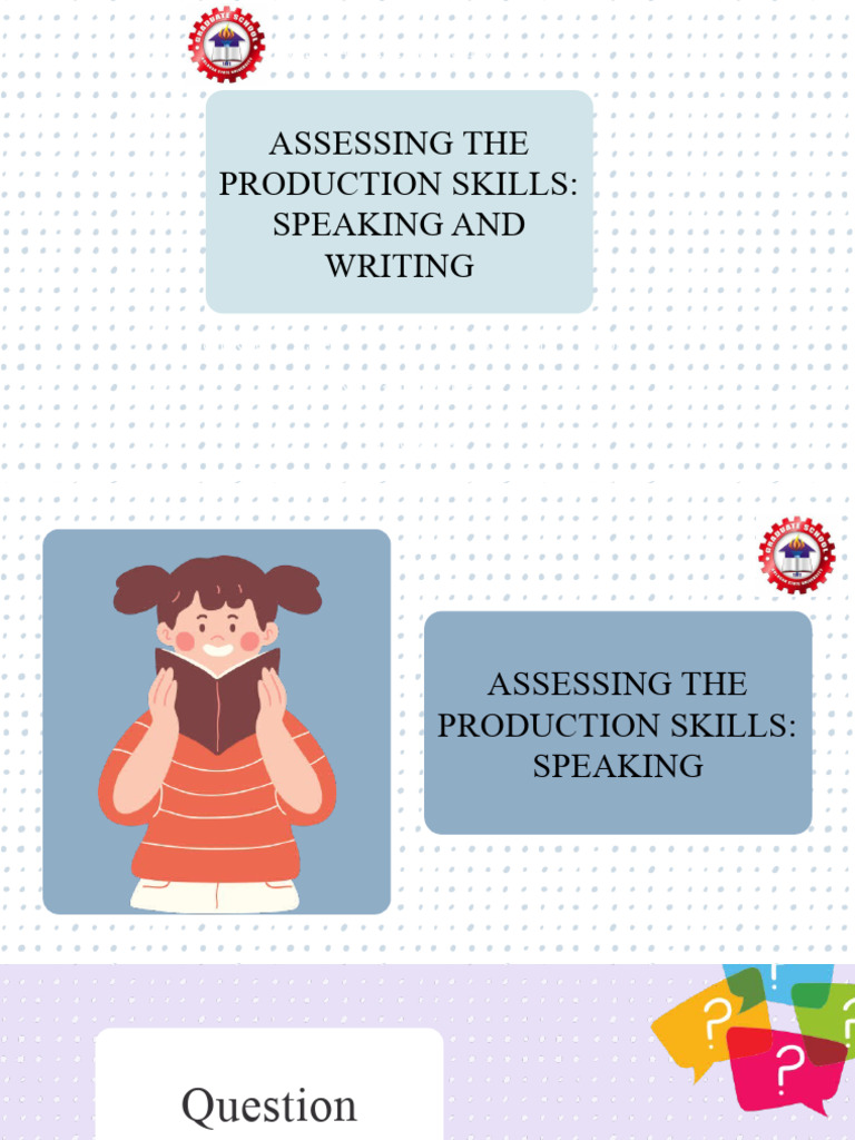 Assessing The Production Skills Speaking and Writing | PDF ...
