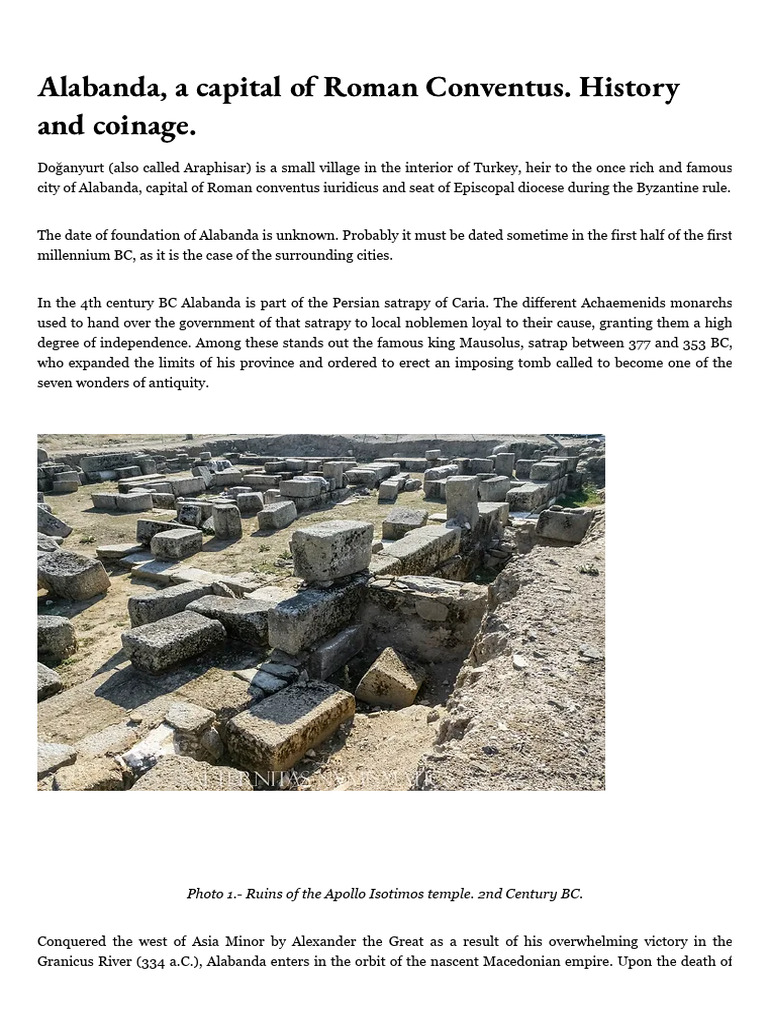Alabanda: Roman Capital's History & Coins | PDF
