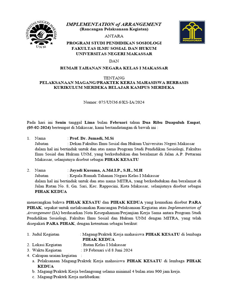 Format Ia Magang 19-2 | PDF