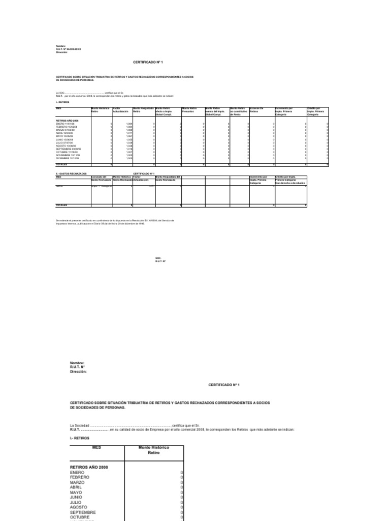 Cert Retiro S | PDF | Economias