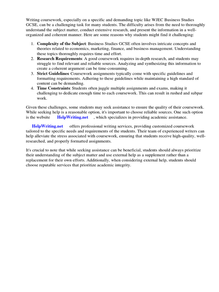 WJEC Business Studies Coursework Guide | PDF | Advertising | Sampling (Statistics)