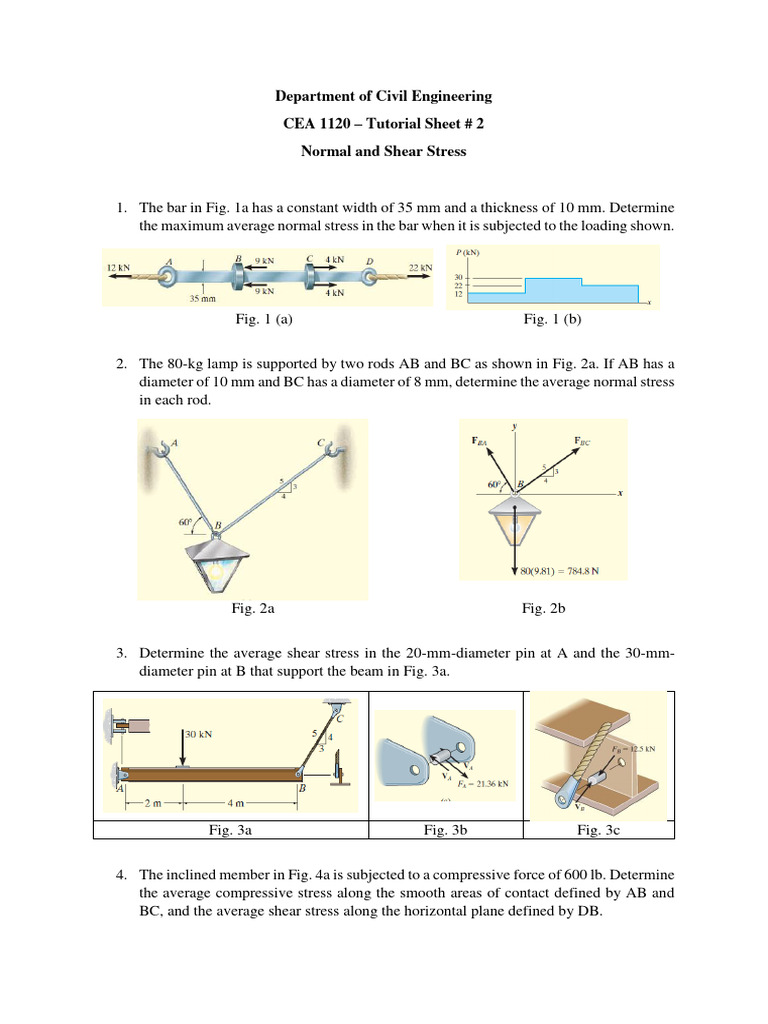 Normal and Shear Stress Tutorial | PDF | Science & Mathematics