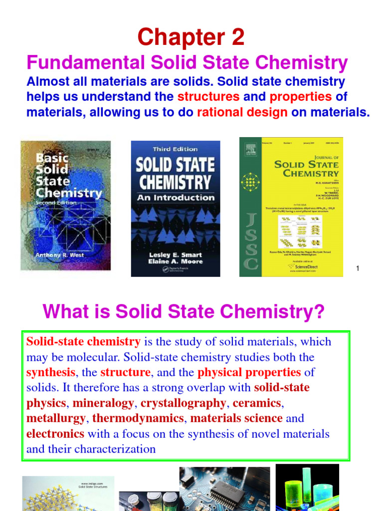 Ch2 Fundamental Solid State Chemistry | PDF | Crystal Structure | Solid