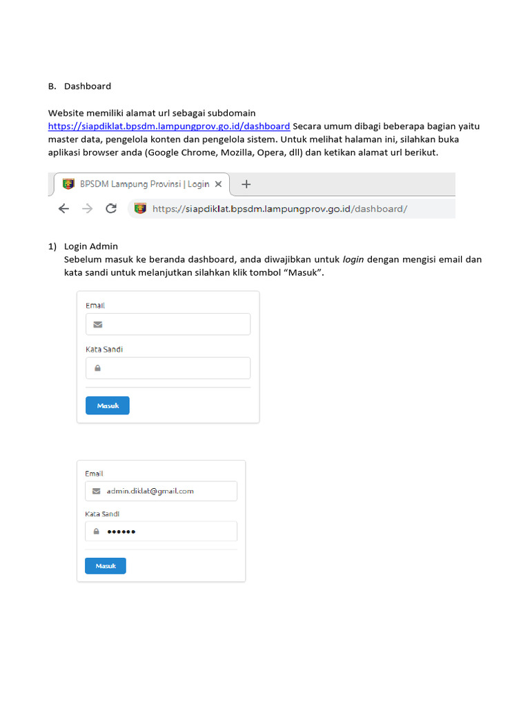 1 - Penjelasan - & - Panduan - Dashboard Siap Diklat | PDF