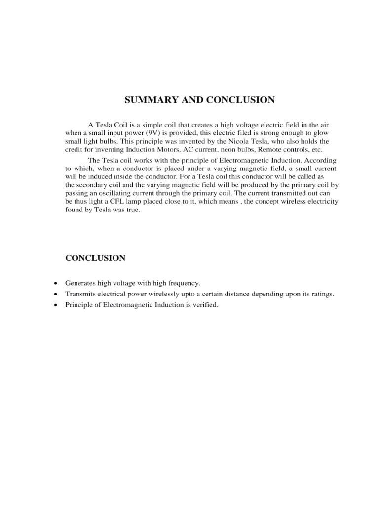 Tesla Coil Assignment Pdf