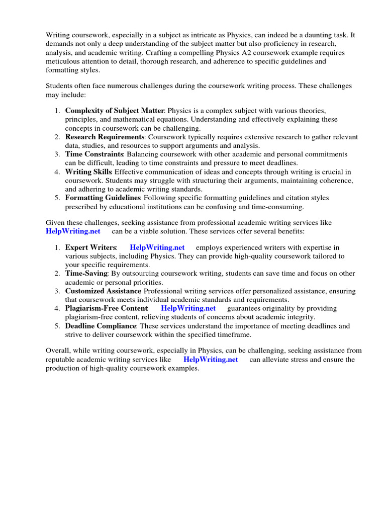 Physics A2 Coursework Example | PDF | Gce Advanced Level (United Kingdom) | Facebook