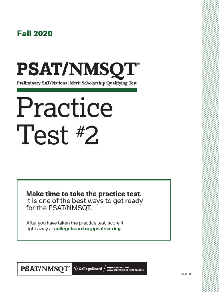 PSAT - NMSQT Practice Test #2 - SAT Suite of Assessments - College ...
