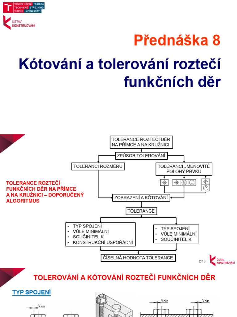 Prednaska 8 Kotovani A Tolerovani Rozteci Funkcnich Der | PDF