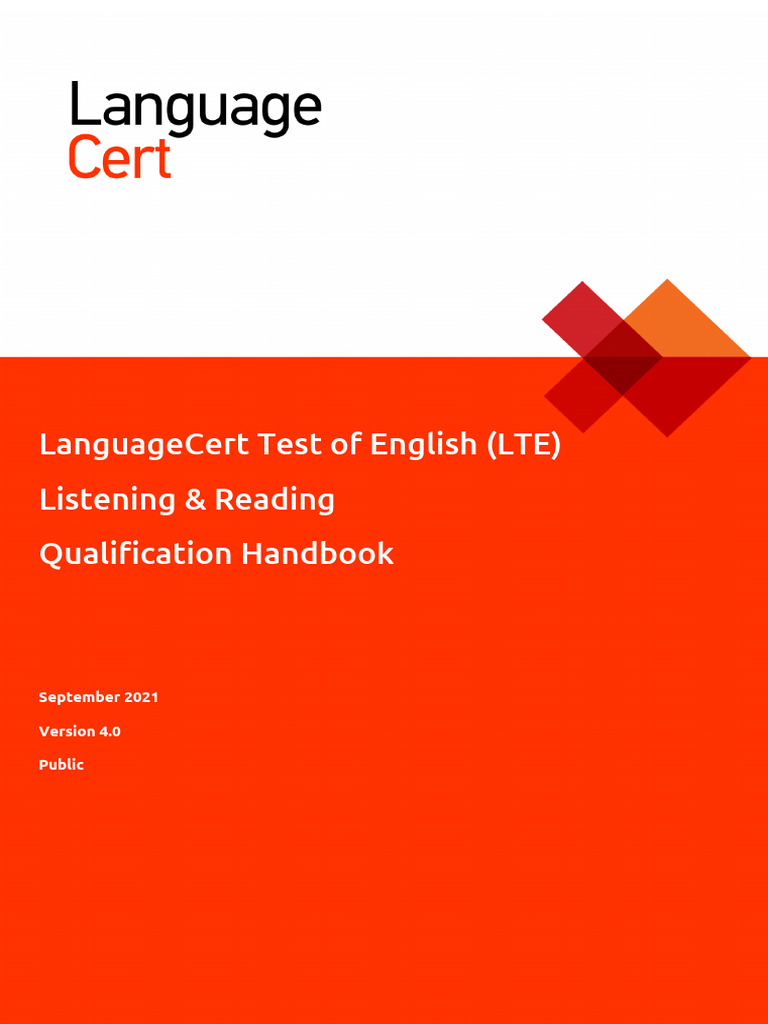 Qualification HandbookLanguageCert Test of English Listening ...
