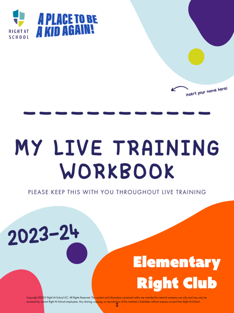Virtual Live Training Staff Workbook | PDF | Psychological Concepts ...