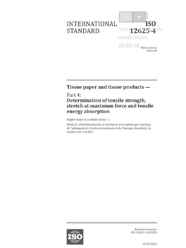 ISO 12625-4. Resistencia A La Tracción. INGLES | PDF