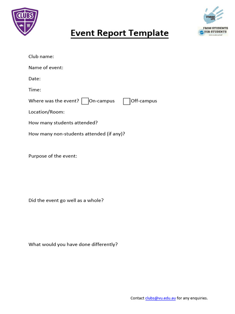 Event Report Template | PDF