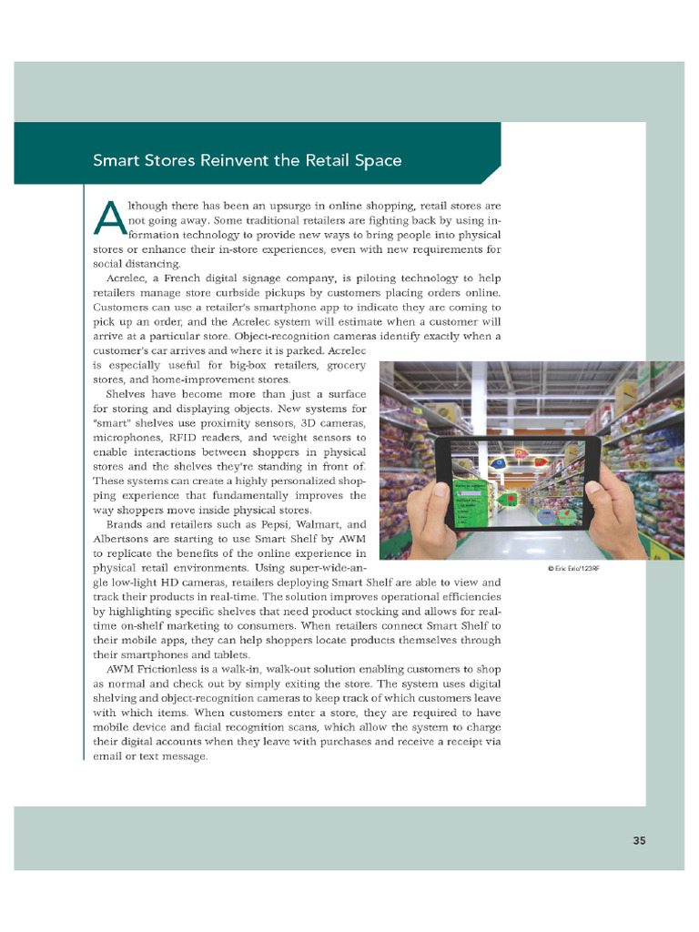 Case 1 - Smart Stores Reinvent The Retail Space 2022 Laudon MIS | PDF ...
