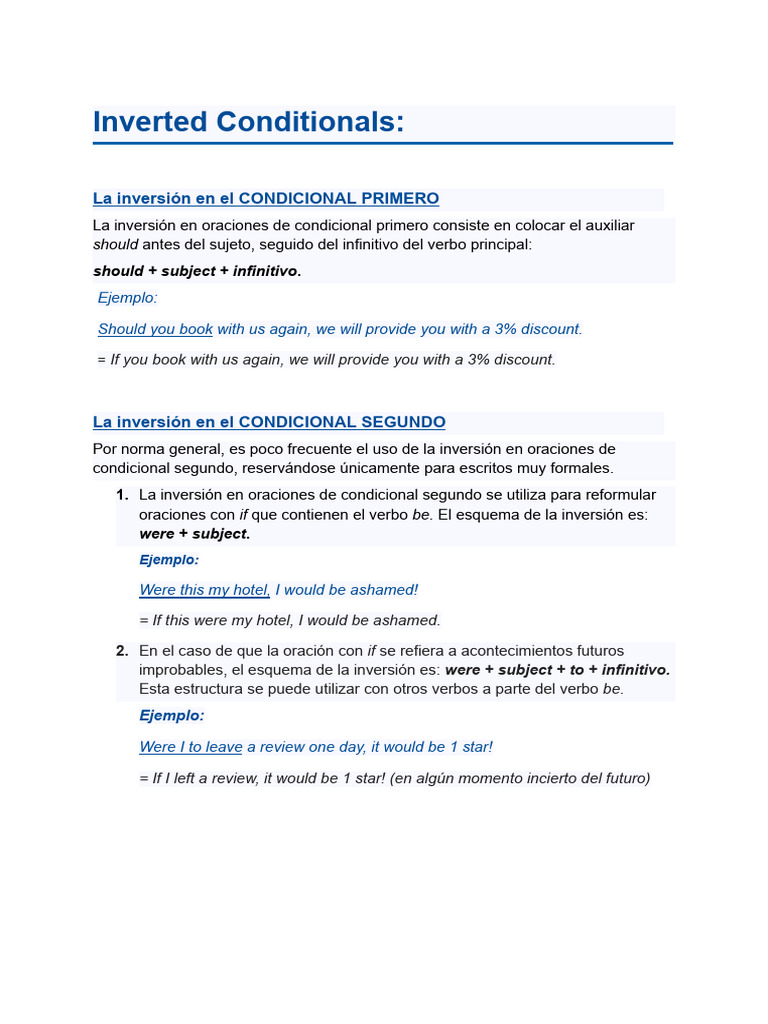 Inverted Conditionals | PDF