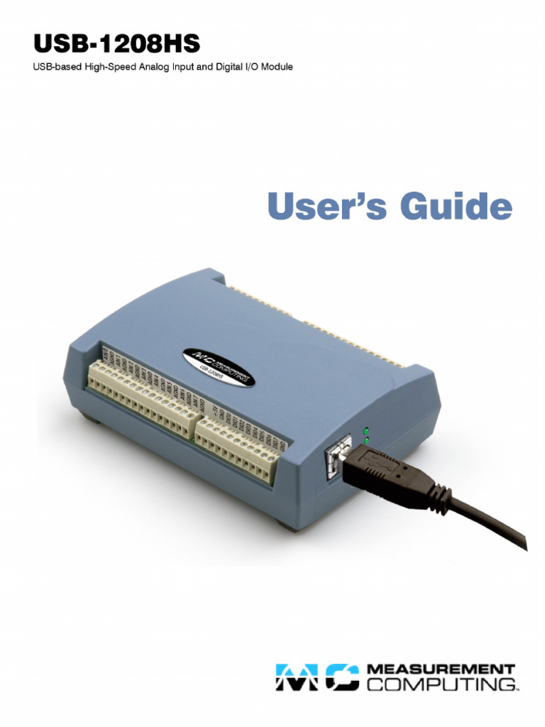 Usb 1208 Hs | PDF | Usb | Analog To Digital Converter