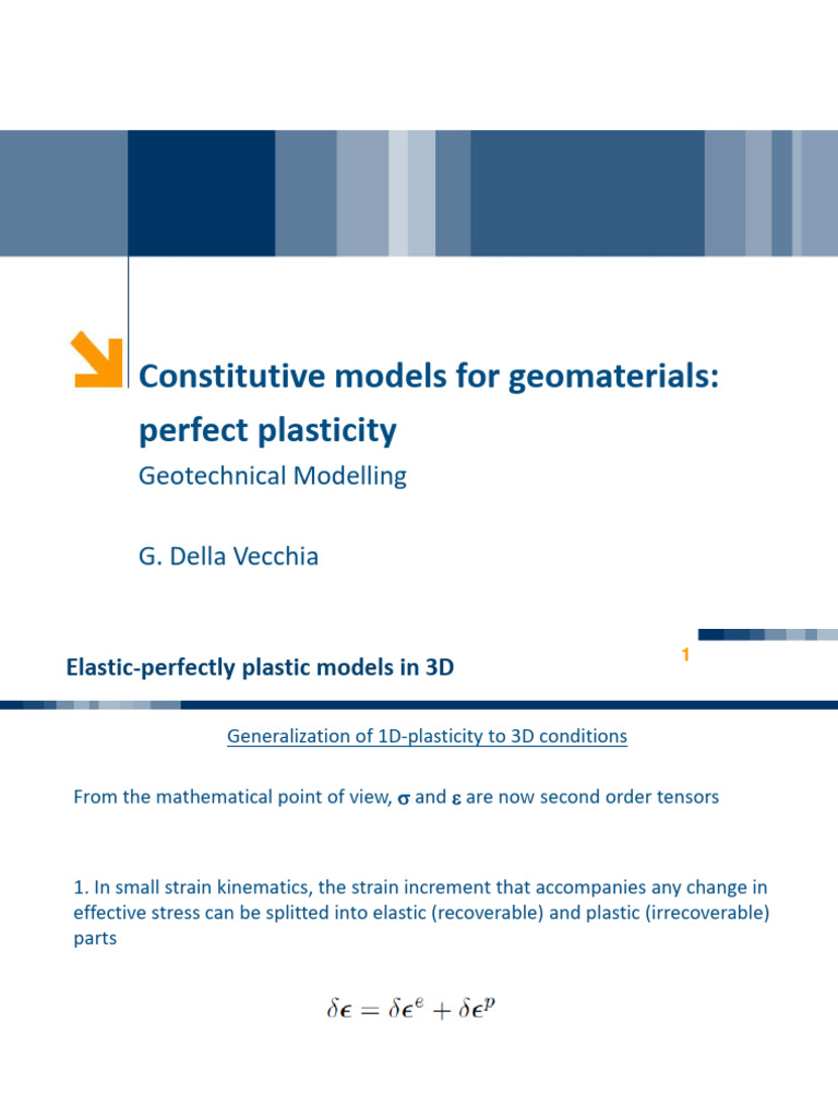 3D Elastic-Perfectly Plastic Geomaterial Models | PDF | Plasticity ...