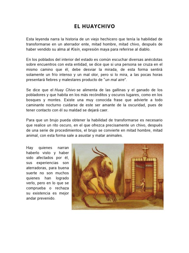 Leyenda del Huay Chivo: El Chivo Brujo | PDF | Religión y espiritualidad