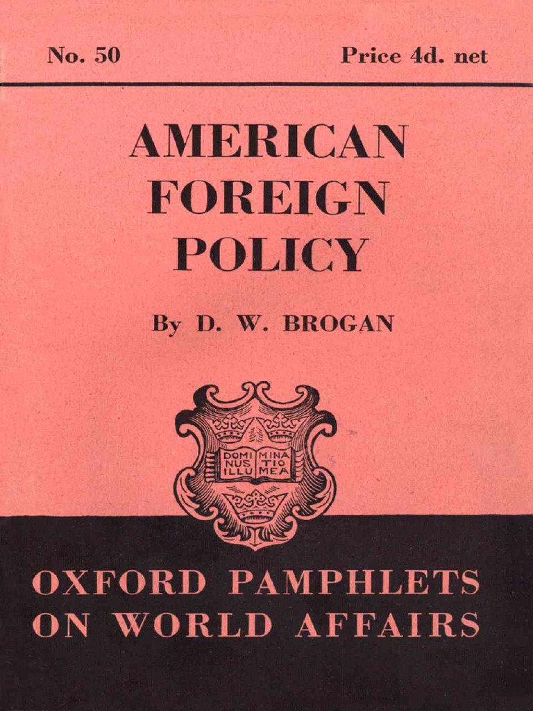 American Foreign Policy: Oxford Pamphlets On World Affairs | PDF ...