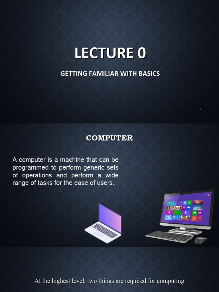 Ch01. Intro To Comupter | PDF | Personal Computers | Computer Hardware