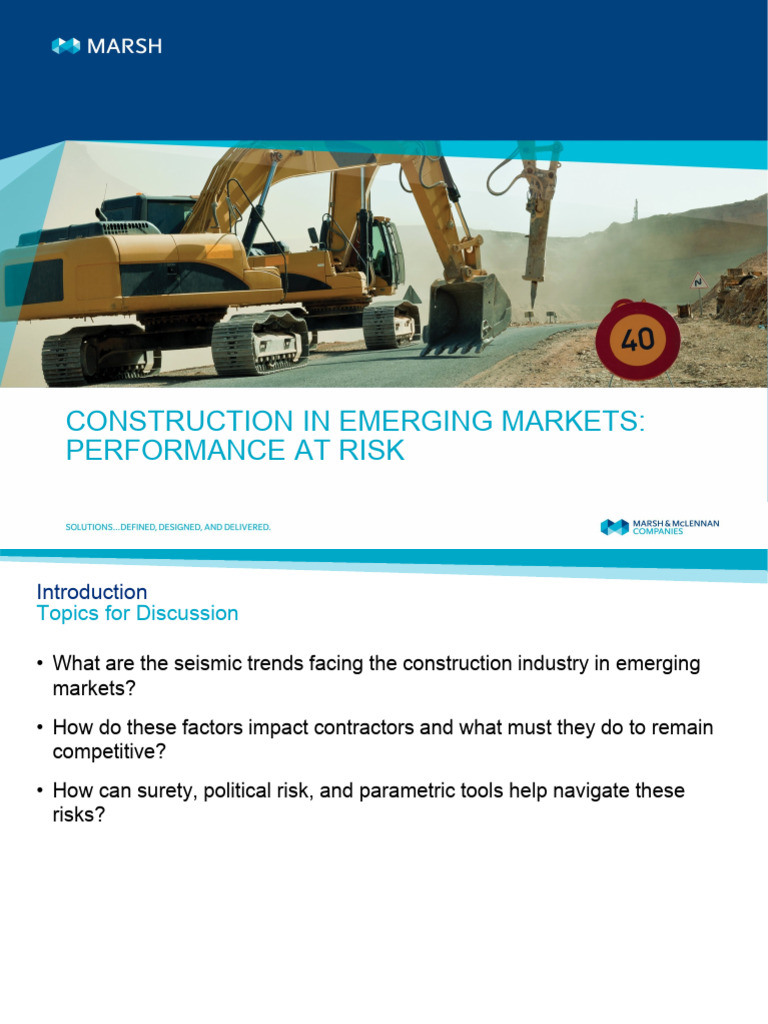 Marsh Construction Webinar Slide Deck | PDF | Insurance | Surety
