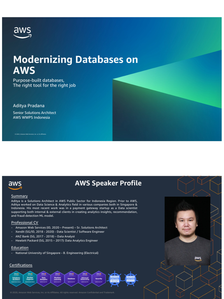 Modernizing Database | PDF | Amazon Web Services | Databases
