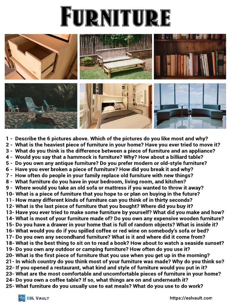 25 Furniture Conversation Questions | PDF