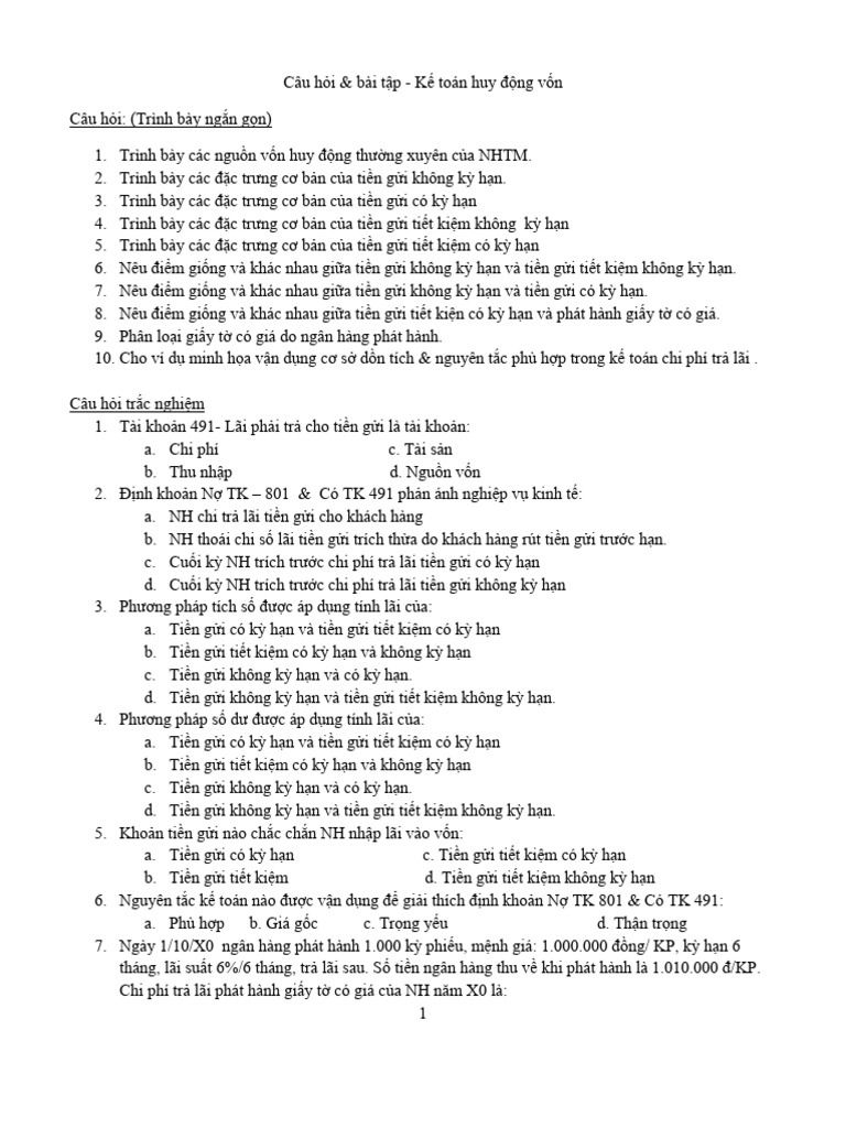 Bai - Tap .Ch3 KT - Huy .Dong .Von | PDF