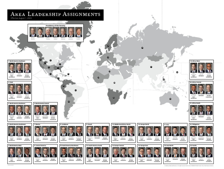 Area Leadership Chart Updated Annually-2 | PDF | The Church Of Jesus ...
