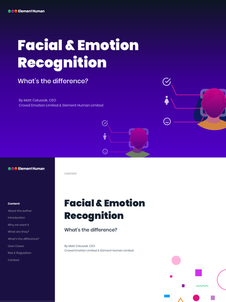 Facial Emotion Recognition White Paper Element Human | PDF | Biometrics | Risk