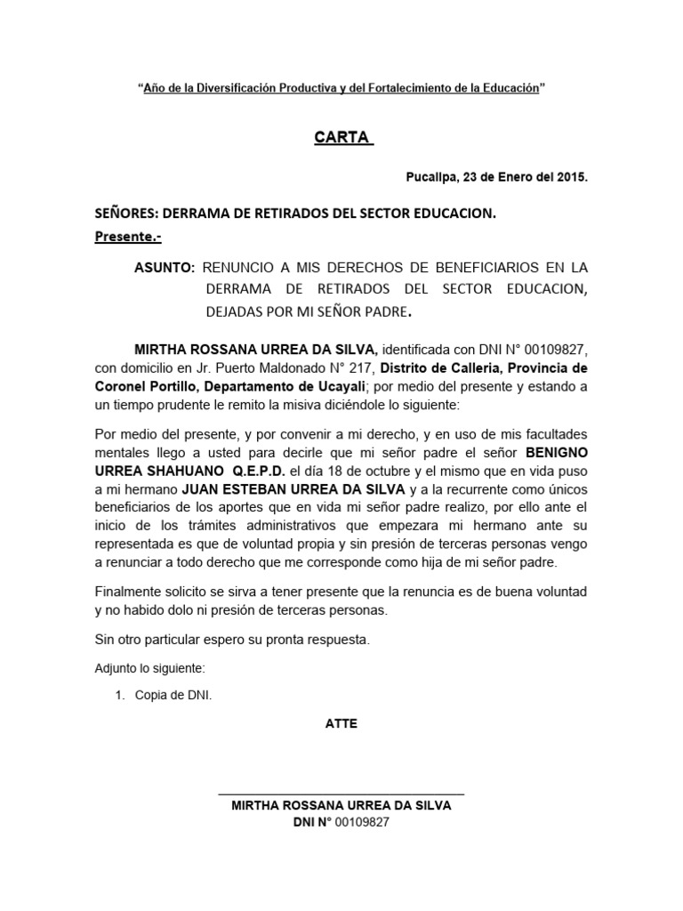 Carta A La Derrama Magisterial | PDF | Ciencias sociales