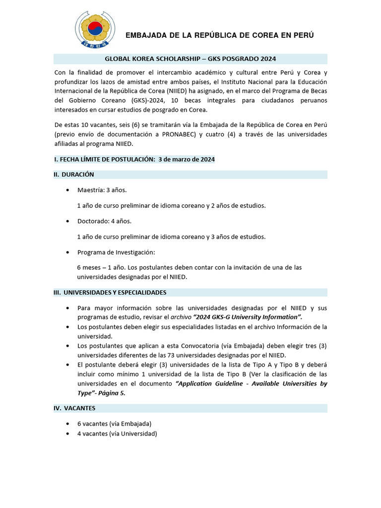 Información general en español | PDF | Universidad