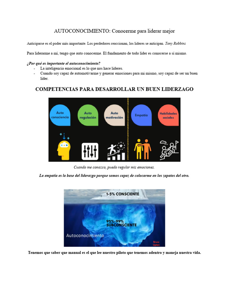 3) Toma de Decisiones AUTOCONOCIMIENTO Conocerme para Liderar Mejor ...