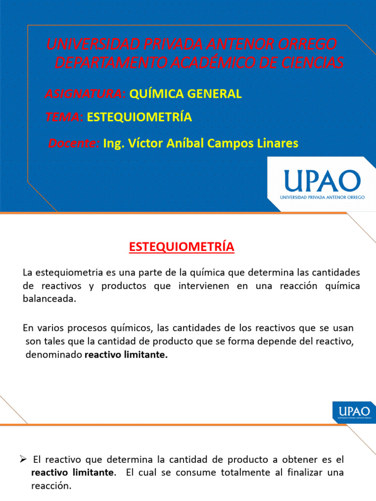 Estequiometría: Reactivos y Rendimiento | PDF | Estequiometría ...