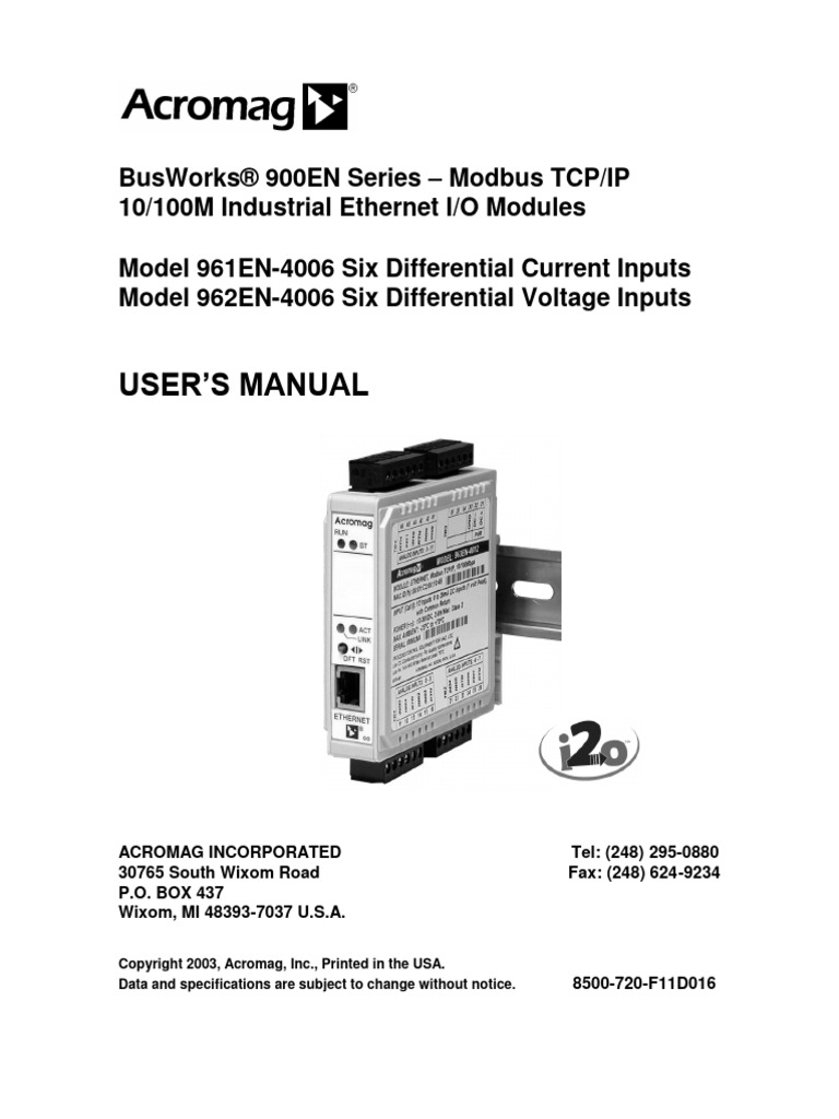 Manual Módulo Acromag | PDF | Computer Engineering | Computing