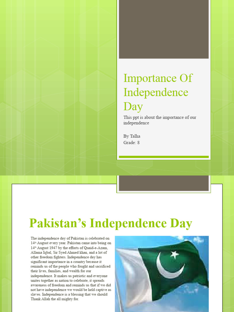 Importance of Independence Day | PDF