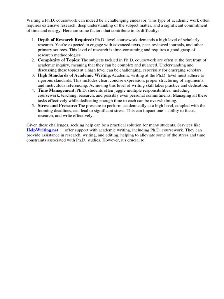 PHD Course Work Time Table | PDF | Doctor Of Philosophy | Thesis