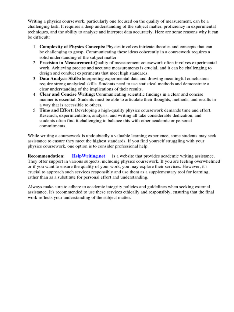 Physics Coursework Challenges | PDF | Physics | Force