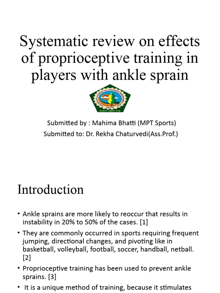 Systematic Review PPT MB | PDF | Ankle | Systematic Review
