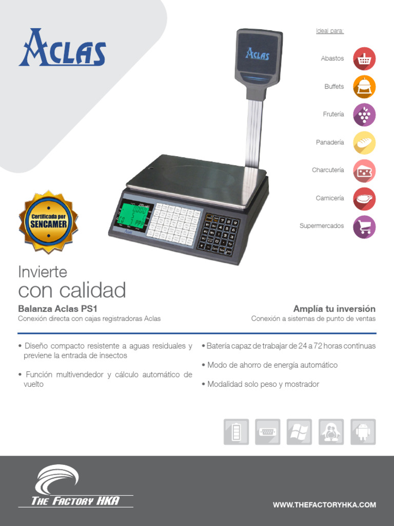 Balanza Aclas PS1: Innovación y Calidad | PDF | Electricidad ...