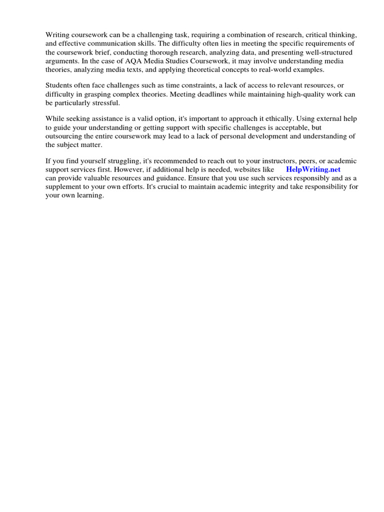 Aqa Media Studies Coursework Brief | PDF | Facebook | Linked In