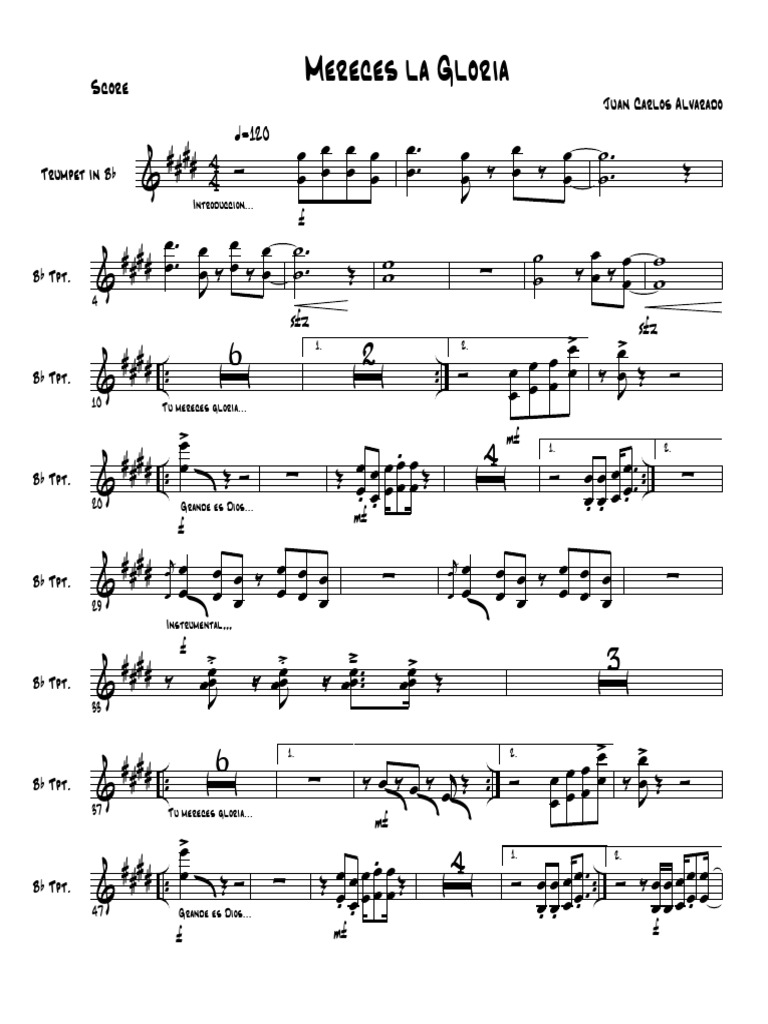 # Mereces La Gloria JCA - Trompeta BB | PDF