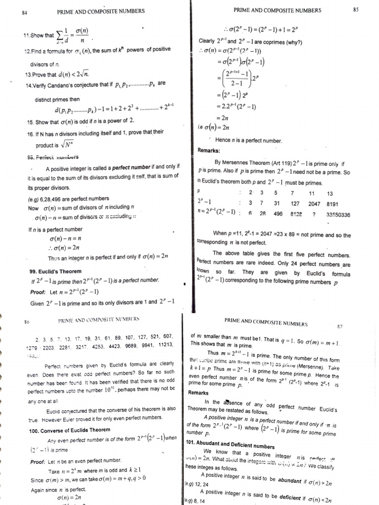 Number Theory Unit - 3,4 | PDF