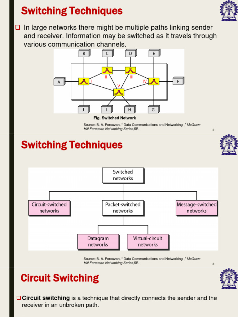 Switching Techniques | PDF | Computer Network | Packet Switching