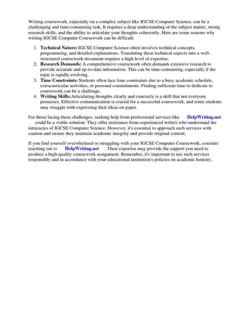 Igcse Computer Coursework Sample | PDF | Bit | Data Compression