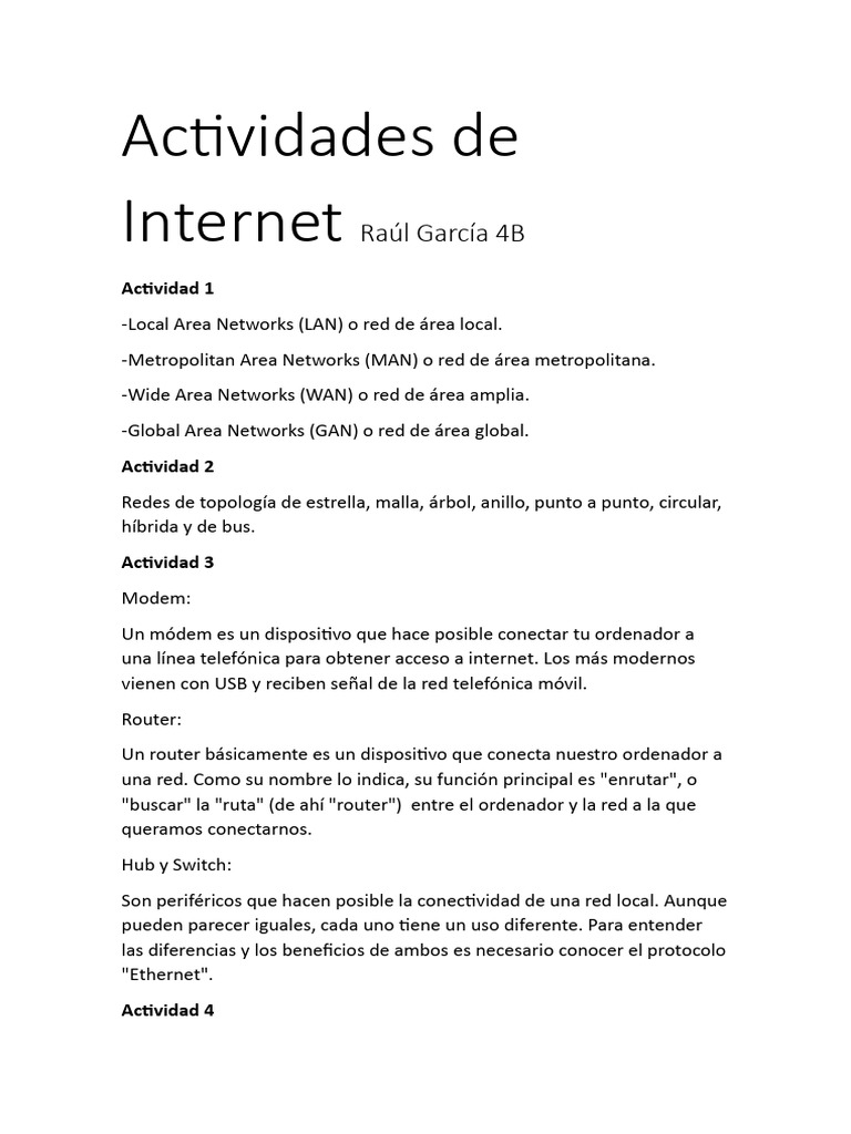 Actividades de Internet Raúl García 4B | Descargar gratis PDF ...