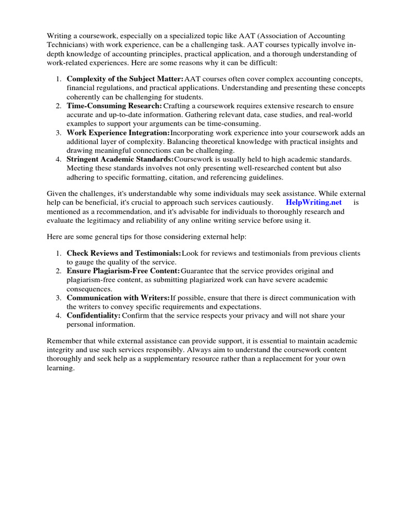 Aat Course With Work Experience | PDF | Accounting