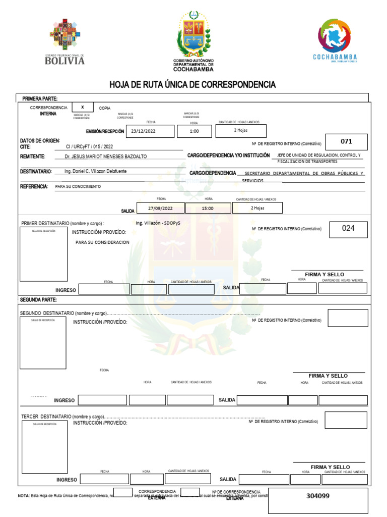 Hojas de Rutas | PDF