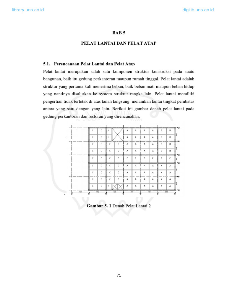 Bab 5 Perencanaan Pelat Baru (71-90) | PDF