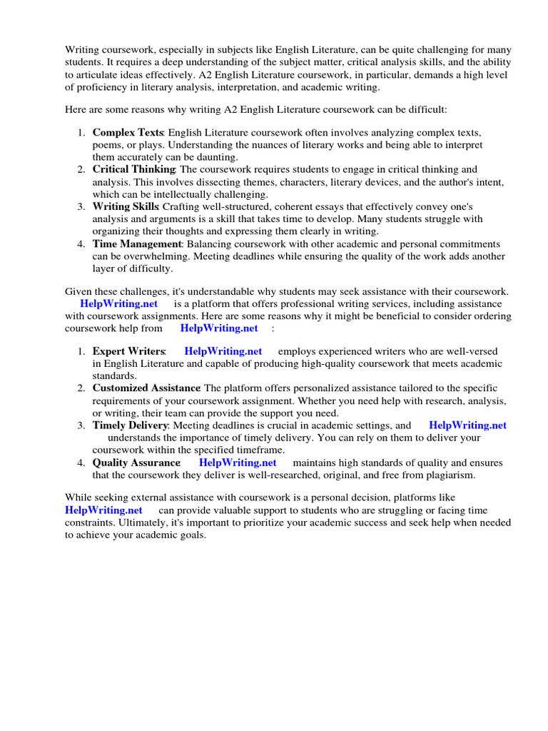 A2 English Literature Coursework Exemplar Aqa | PDF | Critical Thinking ...