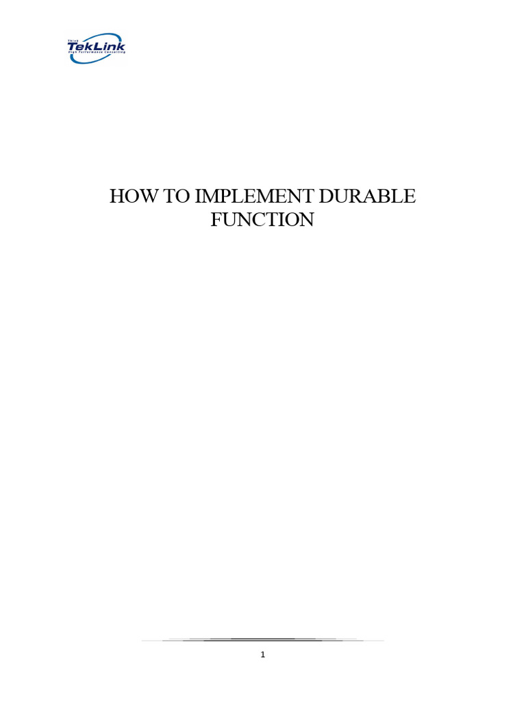 How To Implement Durable Function-HandSon | PDF | Parameter (Computer Programming) | Computing